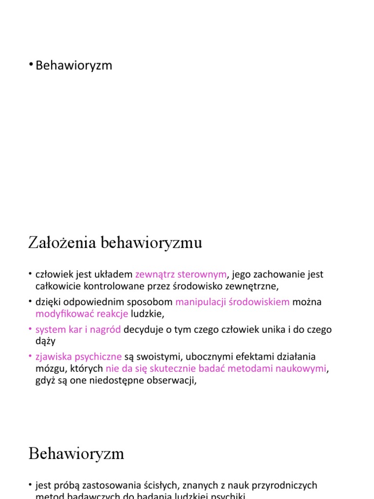 Behawioryzm | PDF
