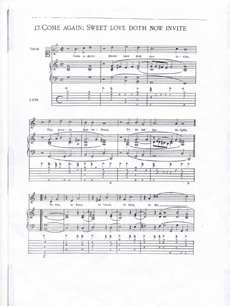 Dowland - Come Again | PDF