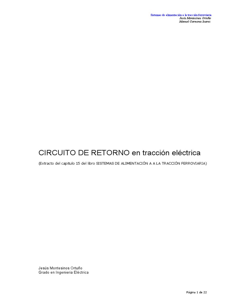 Sistemas Ferroviarios Teoría | PDF | Corriente eléctrica | Transporte ferroviario