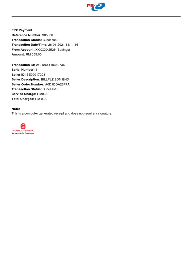 This Is A Computer Generated Receipt and Does Not Require A Signature ...