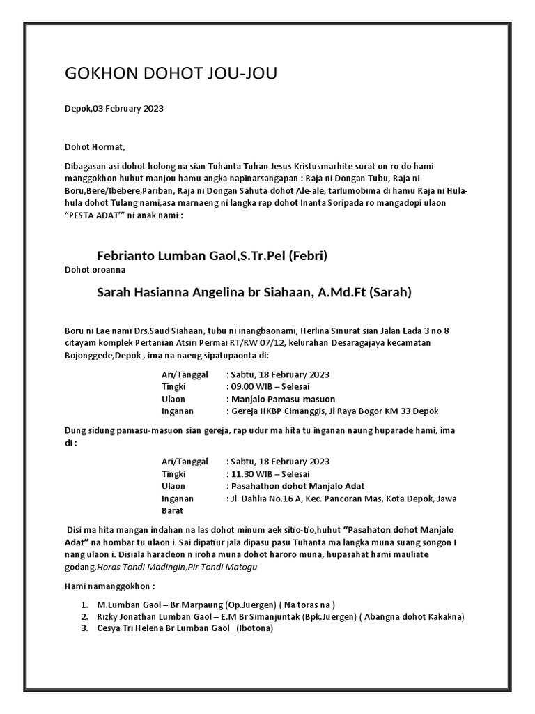 GOKHON DOHOT JOU Draft | PDF