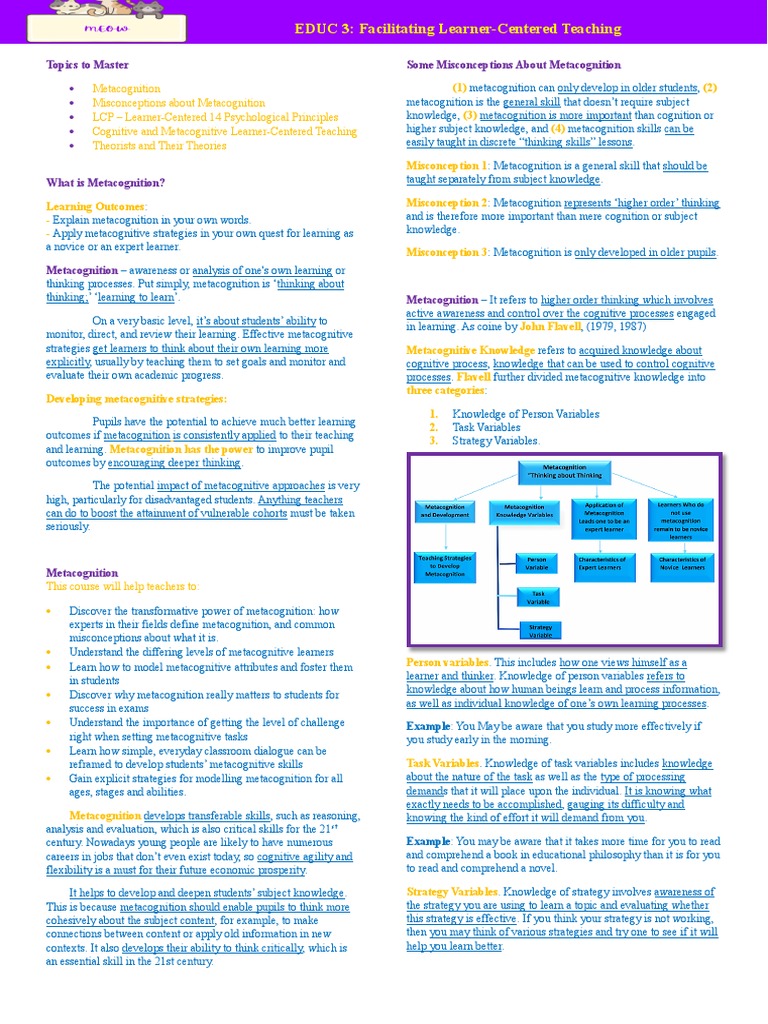 EDUC 3 Midterm Reviewer - Facilitating Learner-Centered Teaching | PDF ... EDUC 3 Midterm Reviewer - Facilitating Learner-Centered Teaching | PDF ...