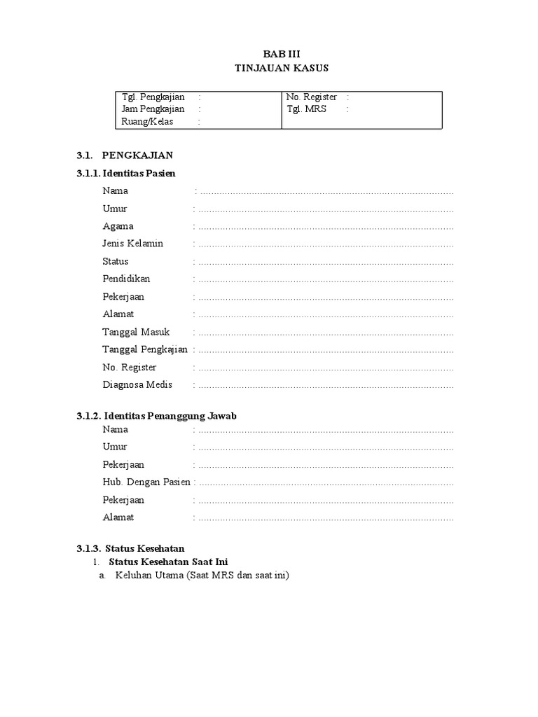 Format Askep KMB | PDF