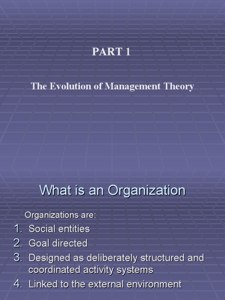 Module 1 Evolution of Management Theory | PDF | System | Business
