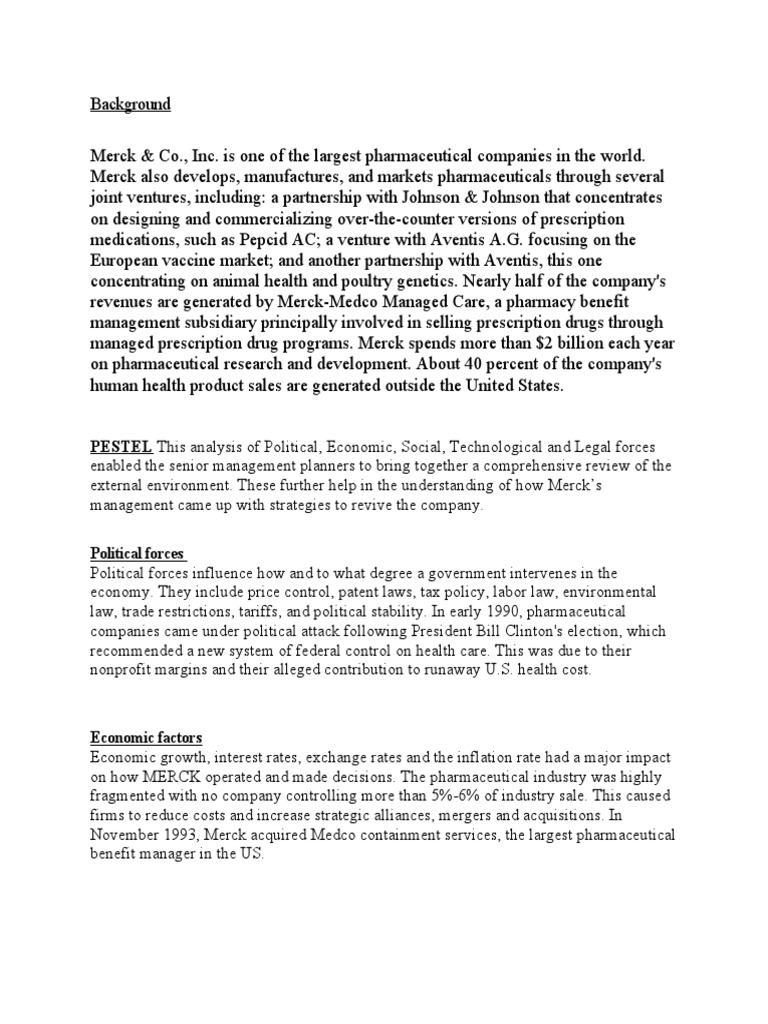Merck Case | PDF | Generic Drug | Merck & Co.