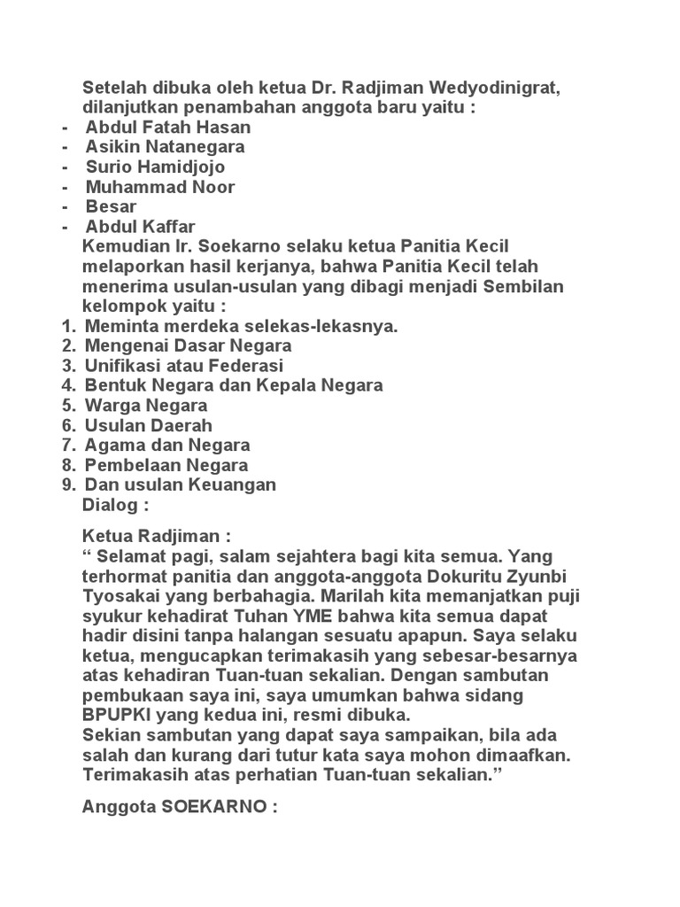 Sidang BPUPKI 2 Part 3 | PDF