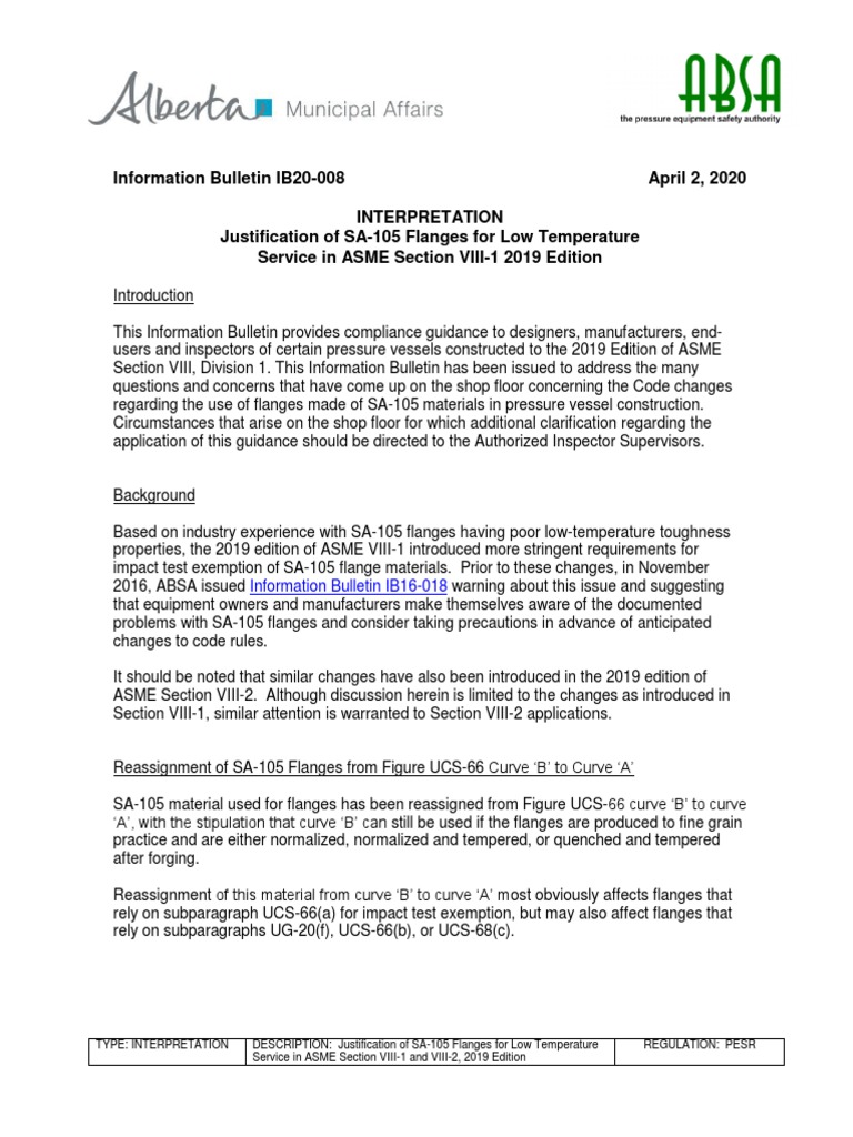 Ib20 008 Justification of Sa 105 Flanges For Low Temp Service in Sec ...