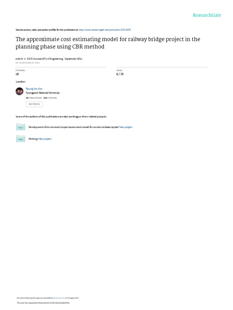 Railway Bridge Cost Estimation Using CBR Method | PDF | Mathematical Optimization | Genetic ...