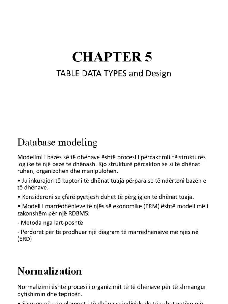 CHAPTER 5-Database Design | PDF CHAPTER 5-Database Design | PDF