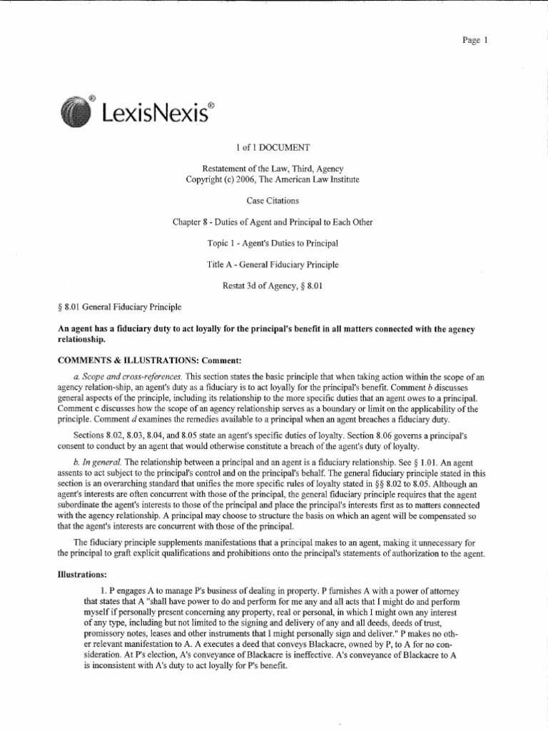 3rd Restatement of Agency | PDF