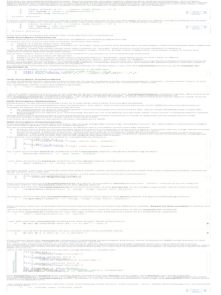 Object Oriented Programming Principles Coursera | PDF