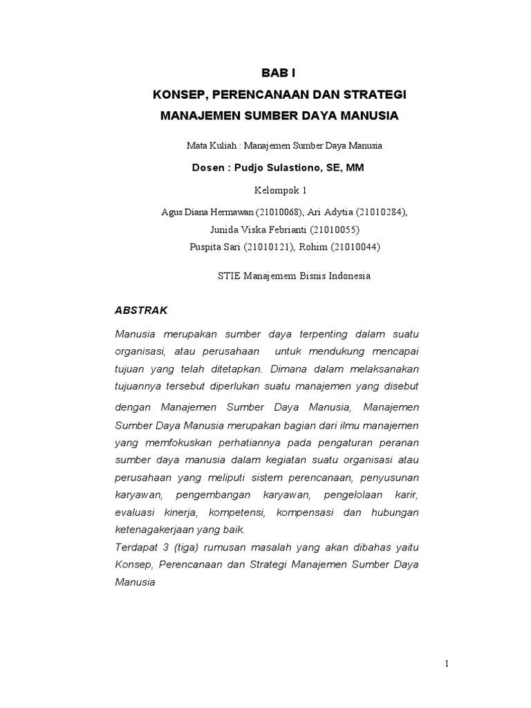 Manajemen Sumber Daya Manusia | PDF