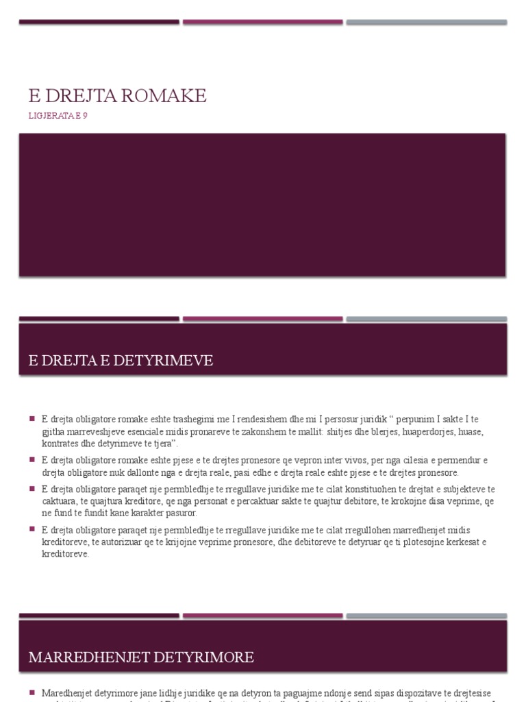 E Drejta Romake Ligjerata e 9 | PDF