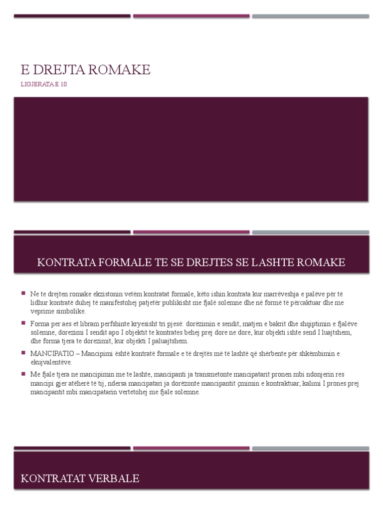 E Drejta Romake Ligjerata e 10 | PDF