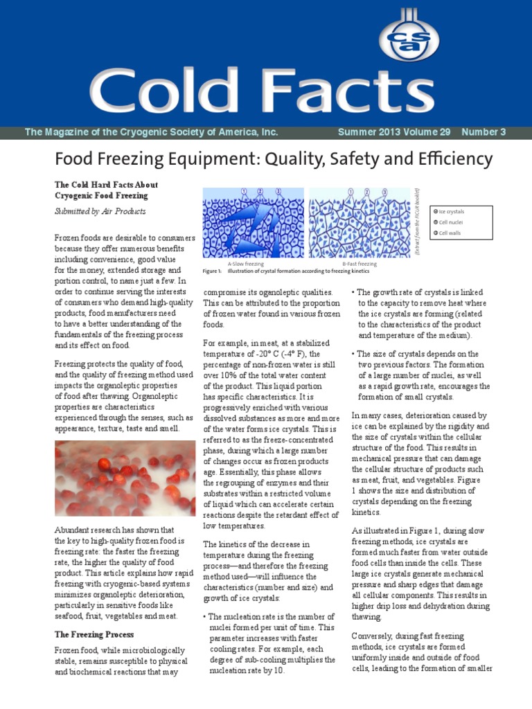 332 13 059 US Food Freezing Equipment Quality Safety Efficiency Cold Facts | PDF | Freezing ...