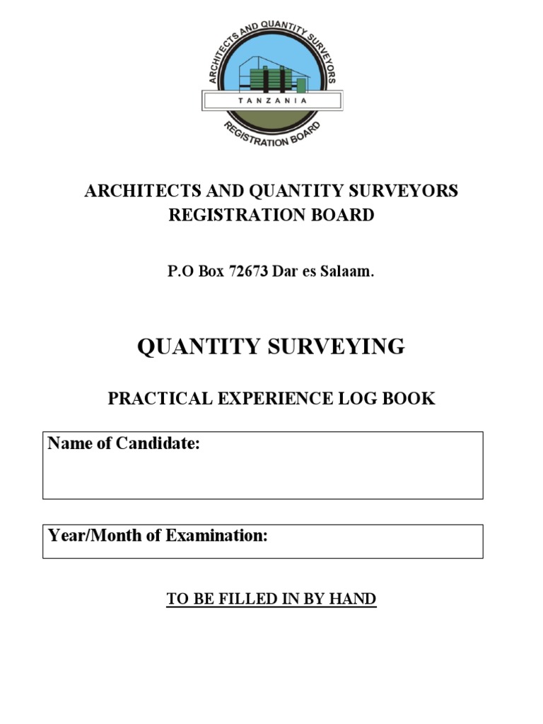 Quantity Surveying Log Book | PDF | Cost | Valuation (Finance)