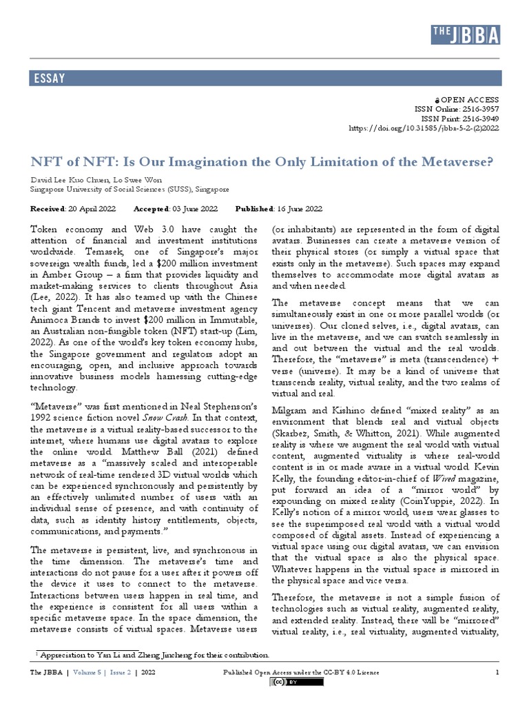 NFT of NFT Is Our Imagination The Only Limitation of The Metaverse ...