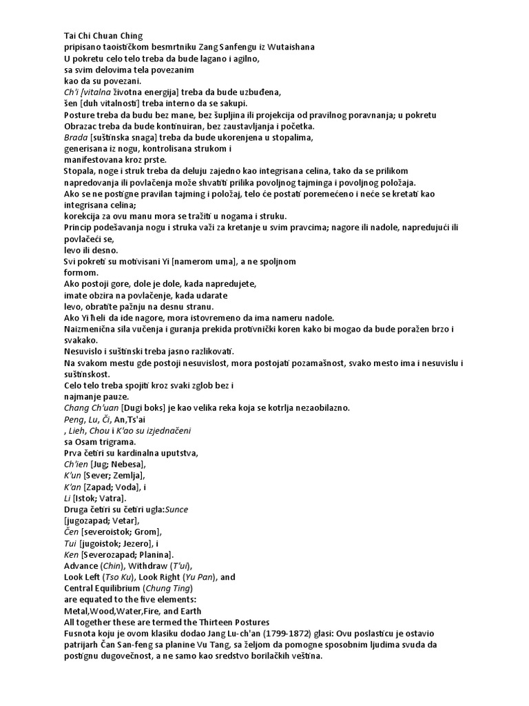 Tai Chi Chuan Ching | PDF