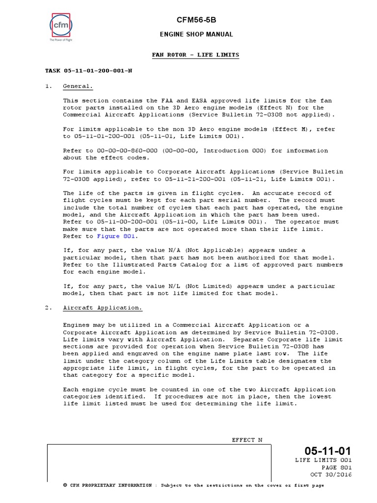 CFM56 - 5B - Esm - Rev - 05 11 01 200 001 N PGK08 001 N - TSN.77 - U - 20161030 | PDF | Aircraft ...