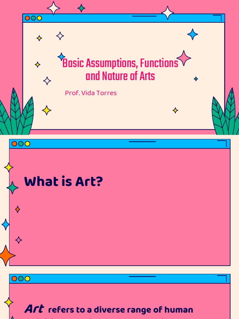 Basic Assumptions, Functions and Nature of Arts: Prof. Vida Torres | Download Free PDF | The ...