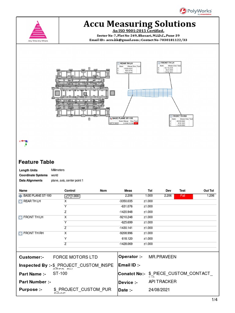 Example CMM Report | PDF