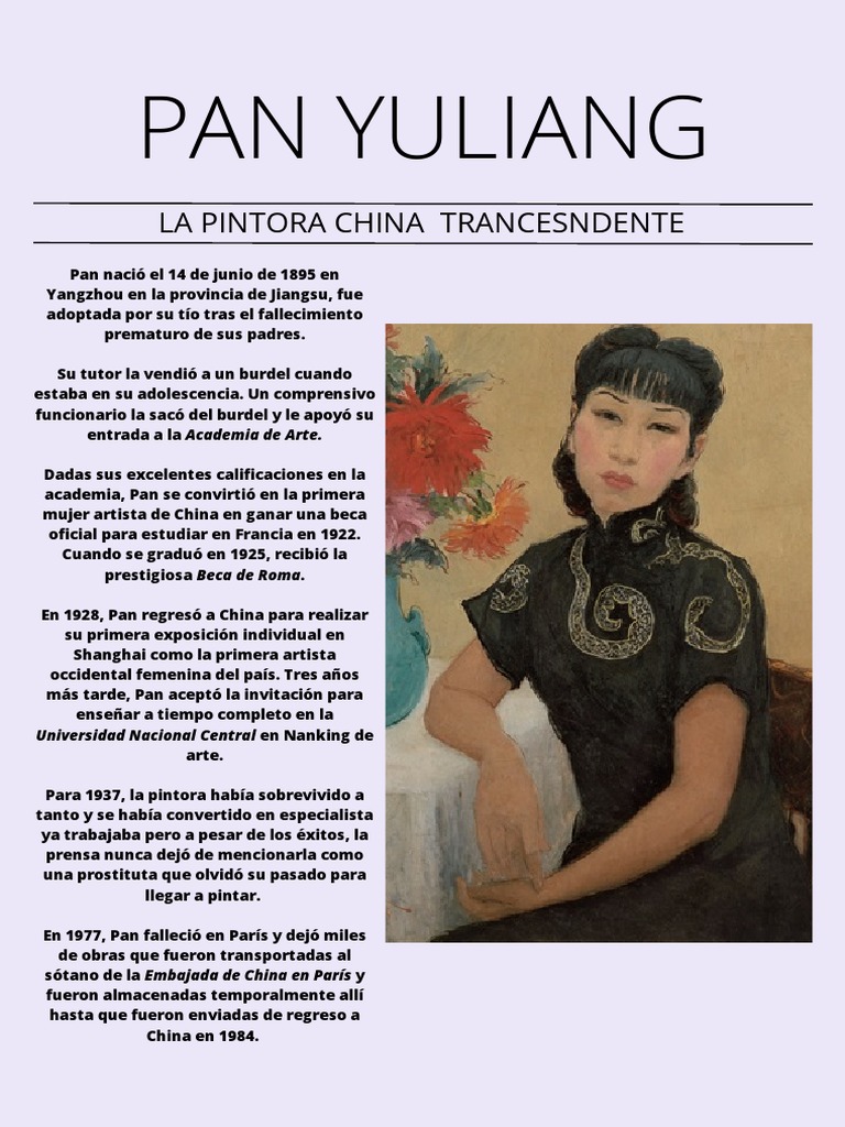 La Pintora China Trancesndente: Pan Yuliang | PDF | Clásicos