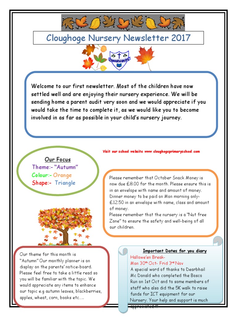 Preschool Newsletter Template 17 | PDF
