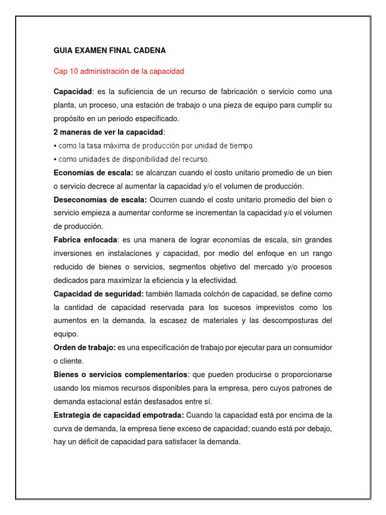 Guia Cadena FINAL | PDF | Planificación de recursos empresariales | Logística