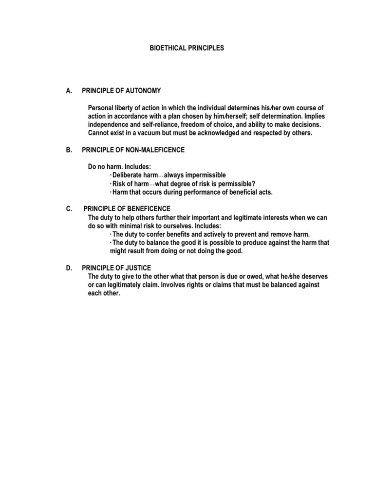 Bioethical Principle2 | PDF
