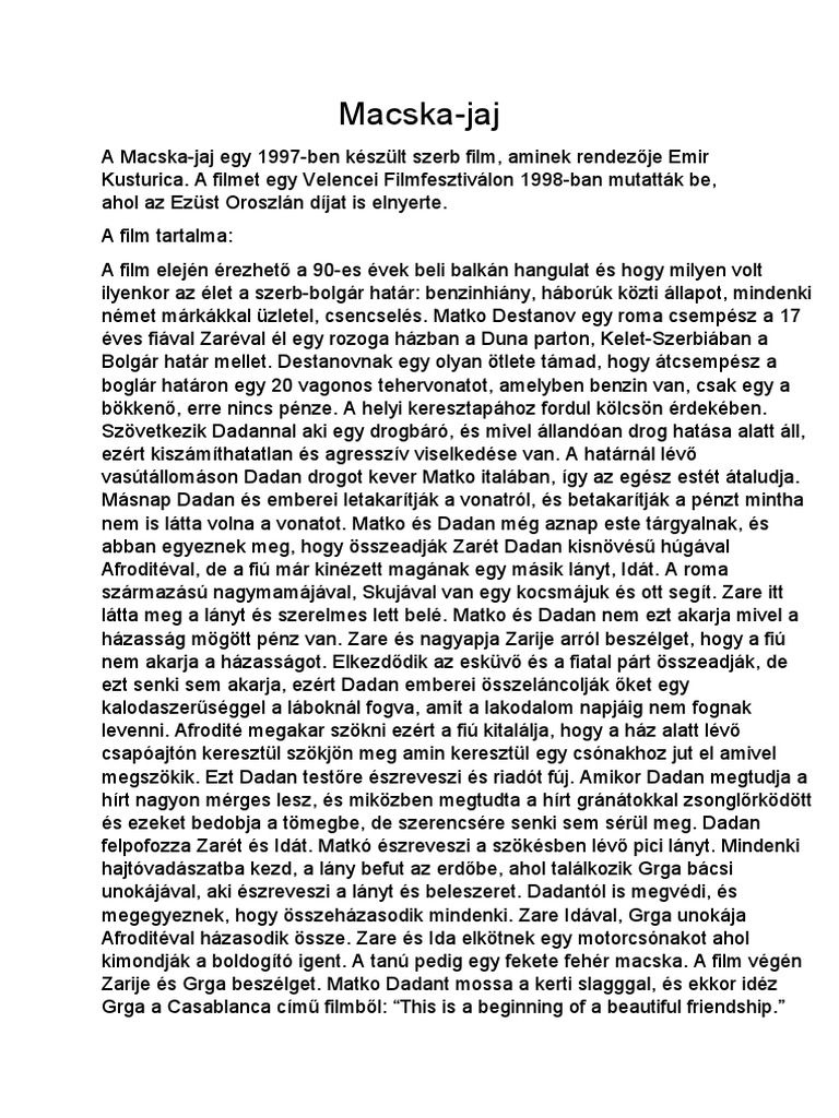 Macska Jaj | PDF