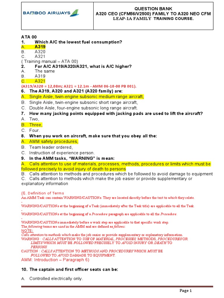 QB A320 FA NEO Differences | PDF | Machines | Rotating Machines