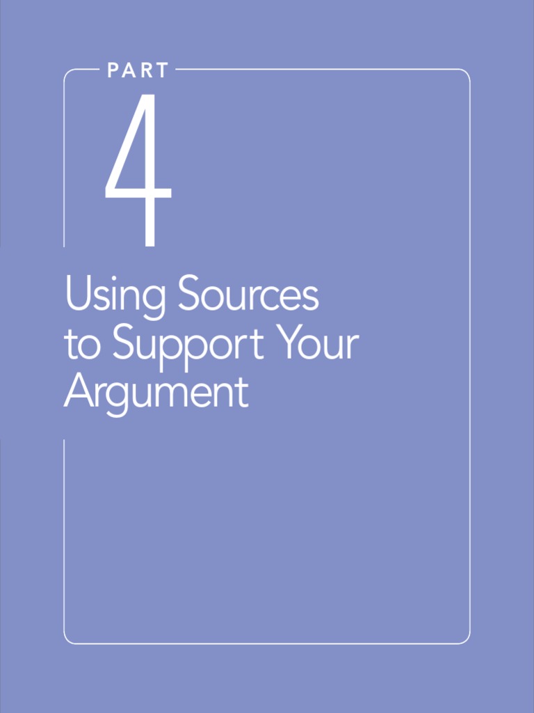 Using Sources To Support Your Argument | PDF | Facebook | Libraries
