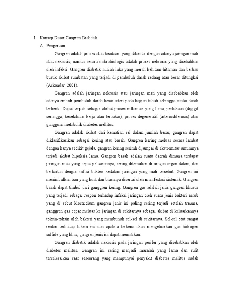 Gangren Diabetik: Penyebab dan Penanganan | PDF