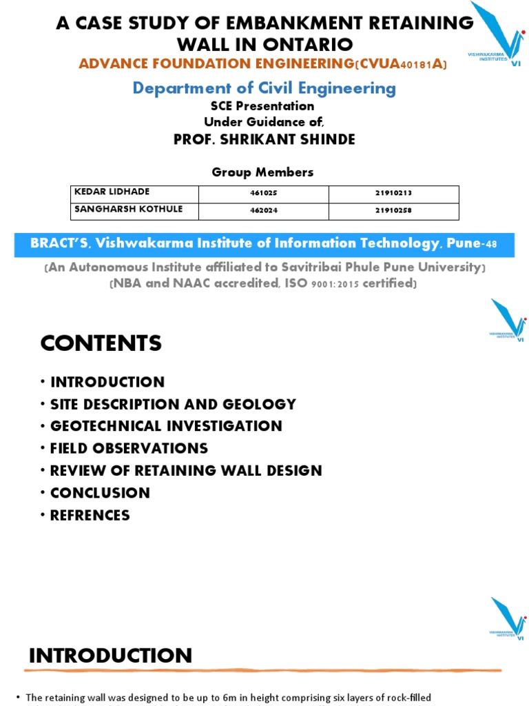 Embankment Retaining Wall | PDF | Geotechnical Engineering | Soil