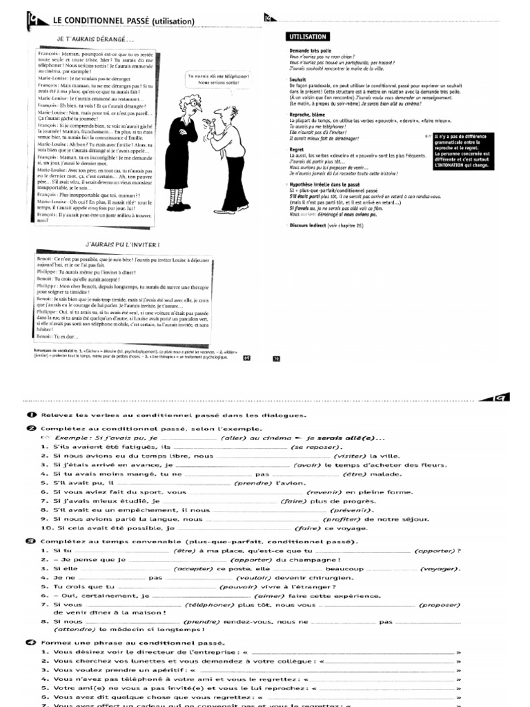 Grammaire en Dialogue (Int) - Le Conditionnel Passé | PDF