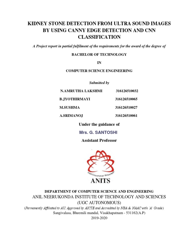 Kidney Stone Detection From Ultra Sound Images by Using Canny Edge Detection and CNN ...