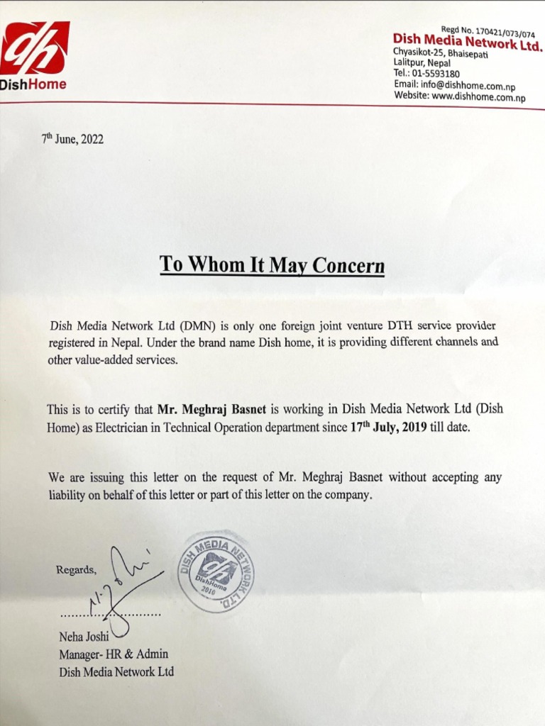 3 Year Experience Letter. | PDF