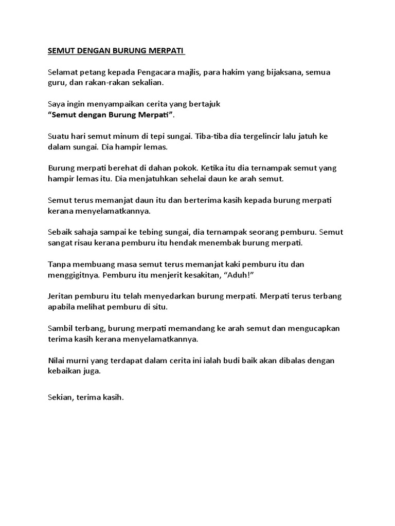 Semut Dengan Burung Merpati | PDF | Puisi