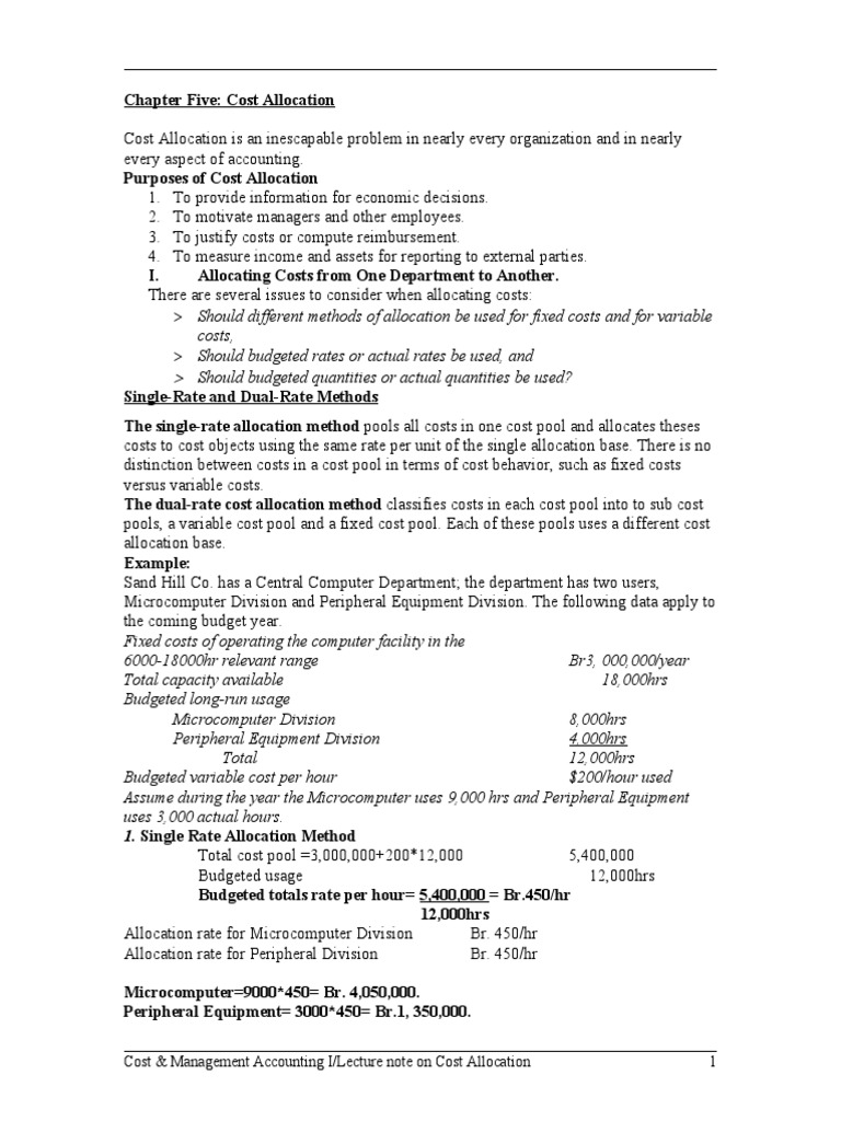 Cost Allocation Methods Explained | PDF | Management Accounting | Cost