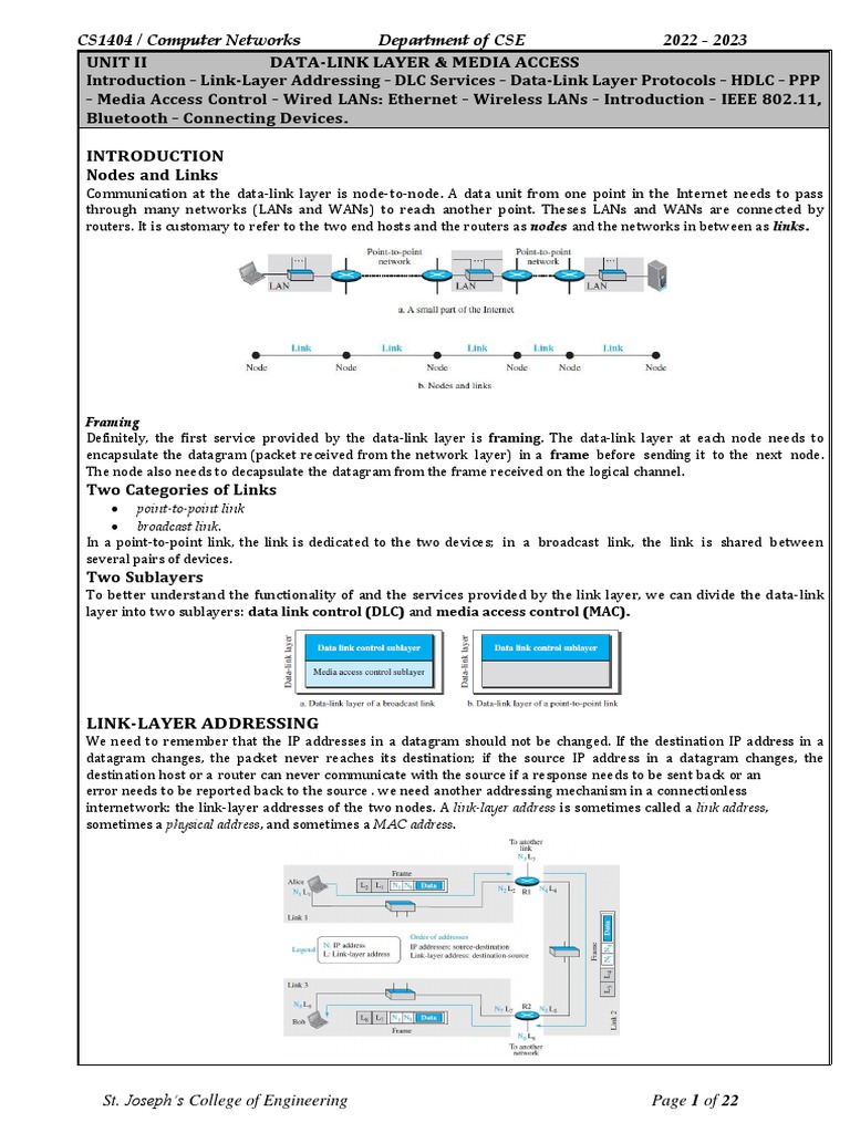 Data Link Layer and Media Access | PDF | Ethernet | Internet Protocols