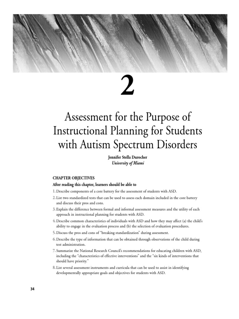 Assessment Strategies for ASD Students | PDF | Autism Spectrum ...
