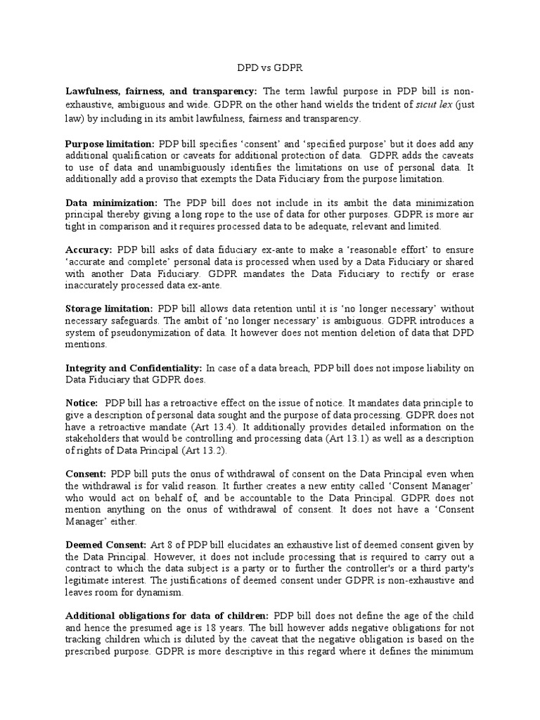 DPD Vs GDPR | Download Free PDF | Government | Justice