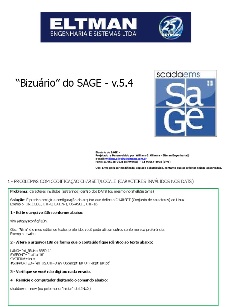 Bizuuário Do SAGE 5.4 | PDF | Botão Ctrl | Rede de computadores