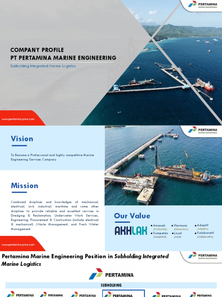 Company Profile PT Pertamina Marine Engineering | PDF | Dredging ...