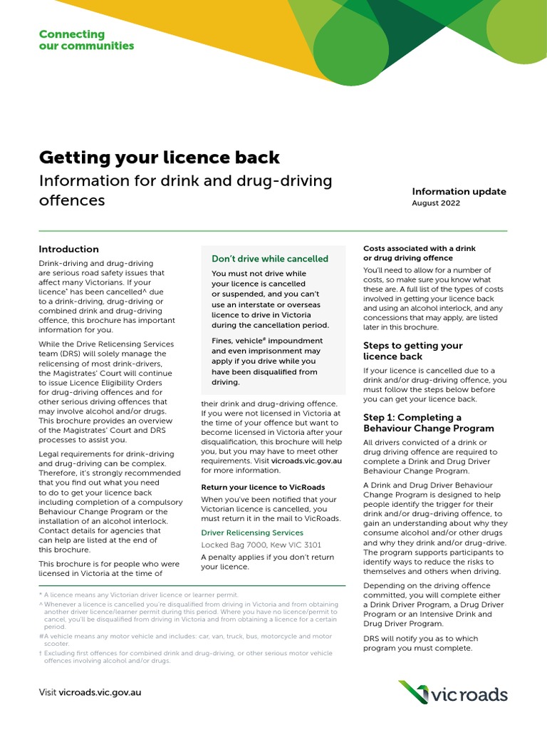 Getting Your Licence Back | PDF | Driving Under The Influence | Driver ...