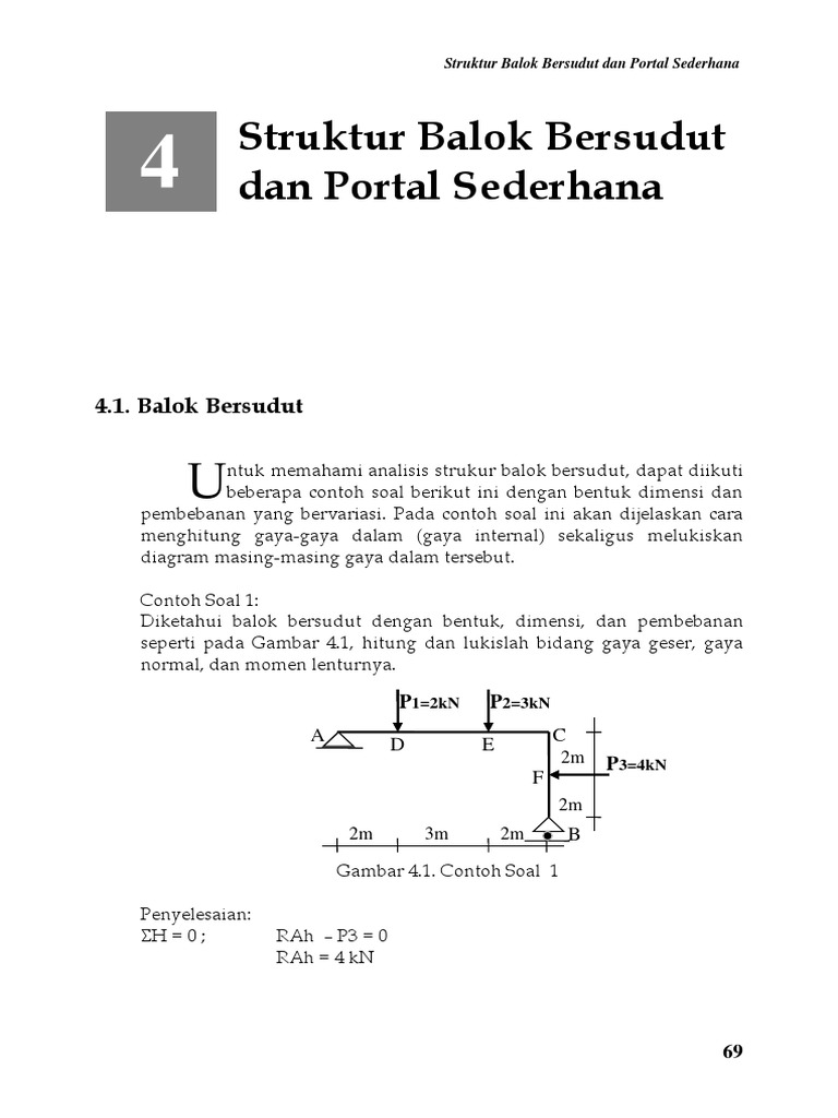 Analisis Balok Bersudut dan Portal | PDF