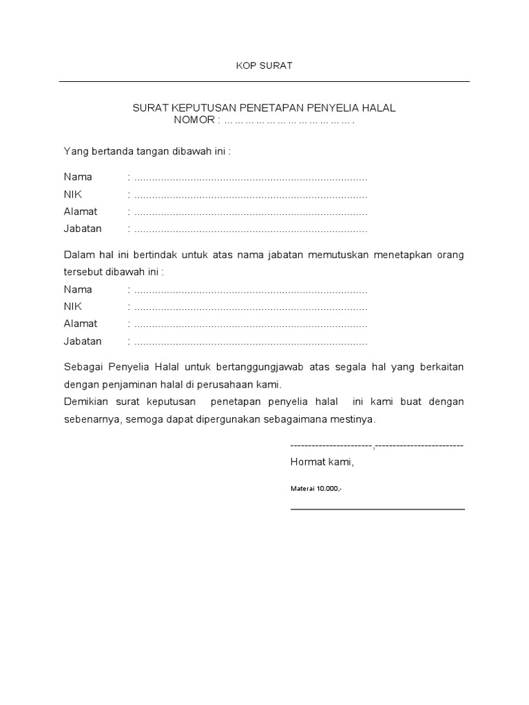 04a - SK PENYELIA HALAL | PDF