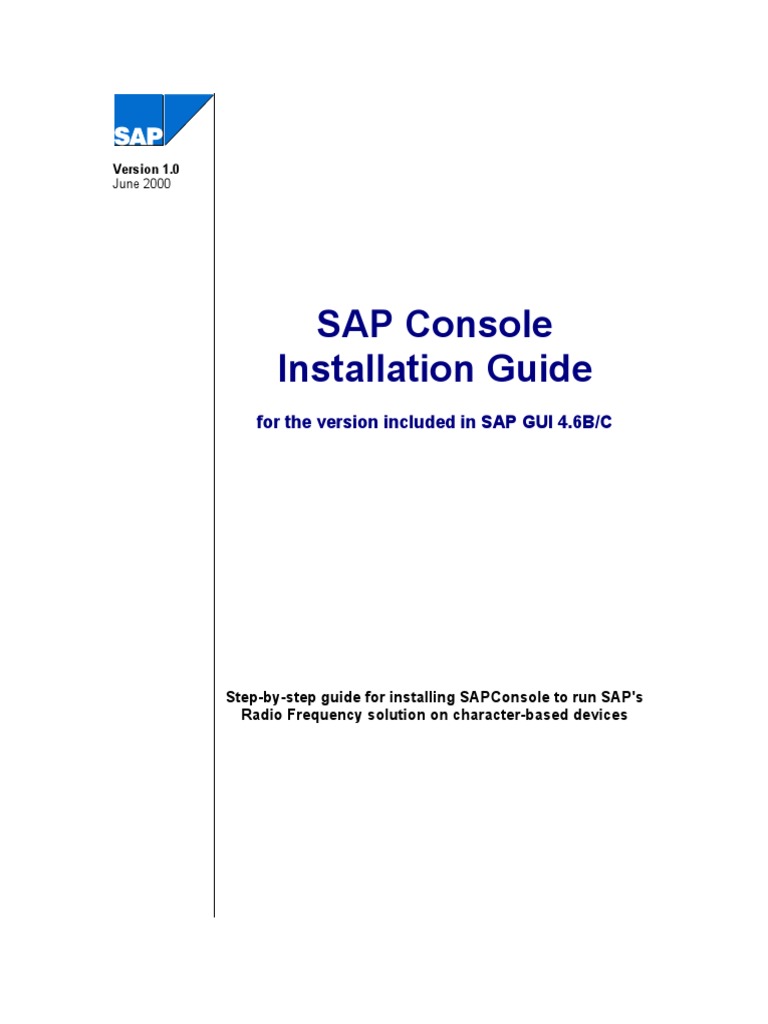 Sapc Installationguide | PDF | Command Line Interface | Server (Computing)