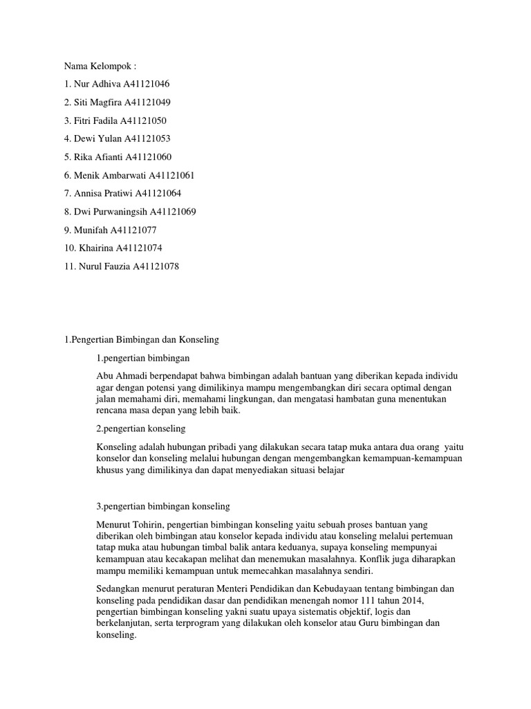 (B) Bimbingan Dan Konseling AUD | PDF | Karier & Perkembangan