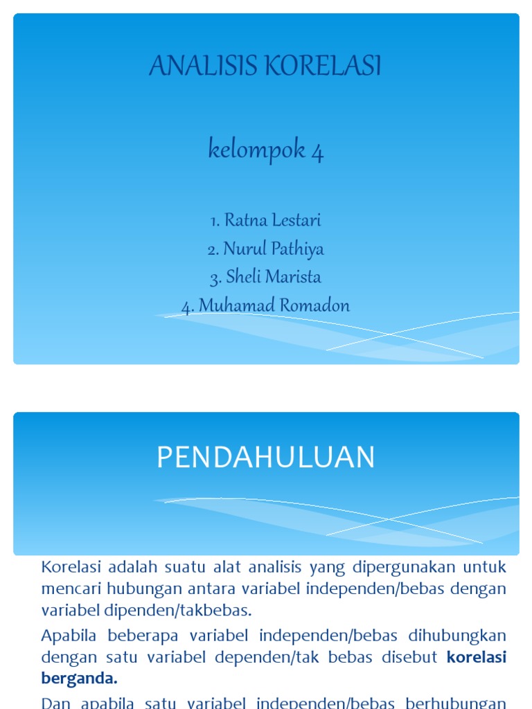 Analisis Korelasi | PDF